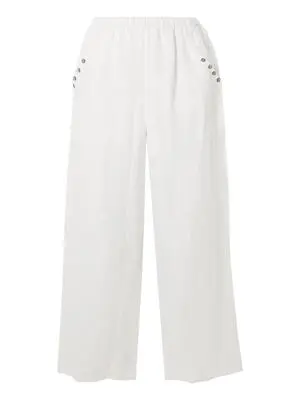 DEIJI STUDIOS Washed-linen Wide-leg Pants - White