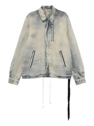 Rick Owens Denim Giacca Jacket - Mineral Pearl