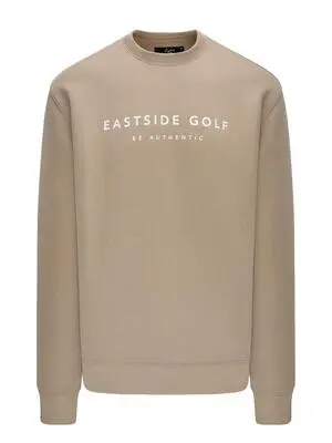 EASTSIDE GOLF Logo Embroidered Double Knit Sweatshirt - Taupe