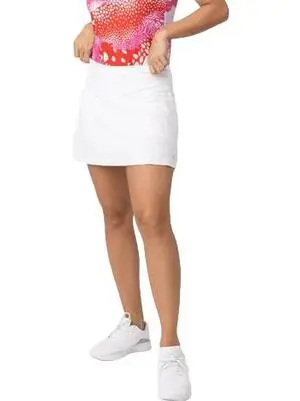 SOFIBELLA 15 In Uv Staples Tennis Skirt - White