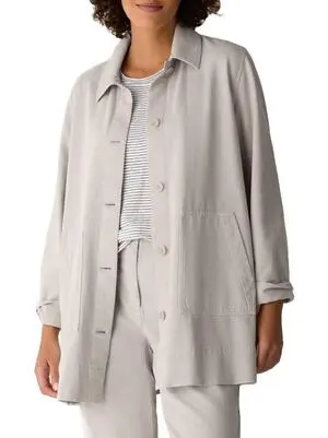 Eileen Fisher Organic Cotton Chore Jacket - Papyrus