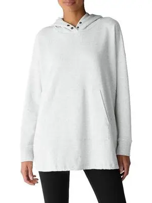 Eileen Fisher Cotton-blend Tunic Hoodie - Dkprl