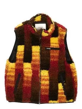 VOWELS Patterned Jacquard Fleece Vest - Multi
