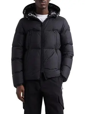 Moncler Montcla Water Repellent Short Hooded Down Jacket - Black/black