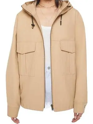MOTHER The Light Drizzle Hooded Cotton Jacket - Take A Raincheck