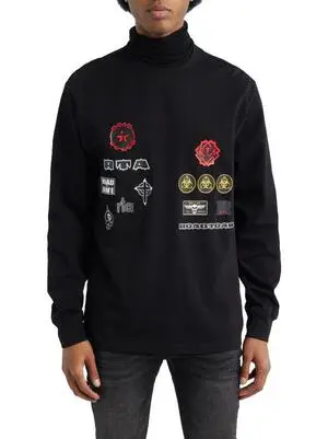 RTA Graphic Military Patch Turtleneck