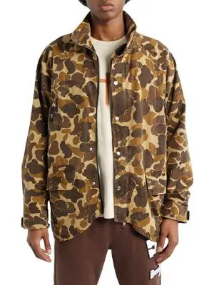 RtA Lorenzo Oversize Military Camo Jacket - Military Brown Camo