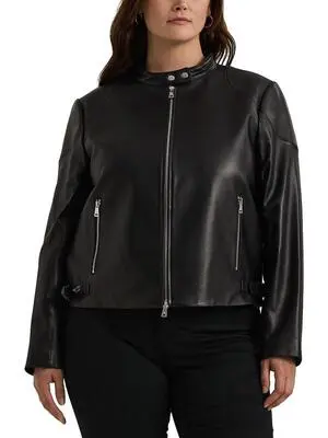 Ralph Lauren Lambskin Leather Jacket - Black