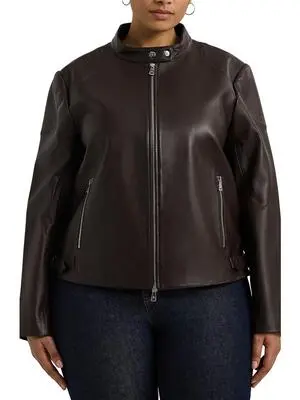 Ralph Lauren Lambskin Leather Jacket - Brown