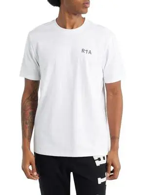 RtA Colin Oversize Logo Graphic T-shirt - White