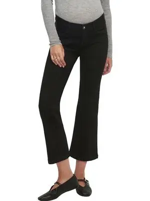 FAVORITE DAUGHTER The Crop Bootcut Mama Maternity Jeans - Onyx