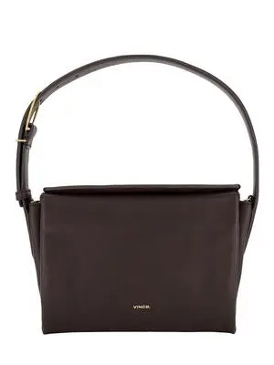 Vince Boxy Nappa Leather Shoulder Bag - Cacao