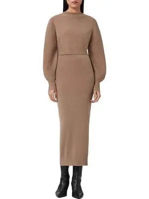 ALLSAINTS Blouson Sleeve Sweater & Knit Midi Dress Set