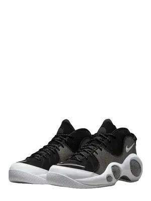 Nike Air Zoom Flight 95 Basketball Sneakers - Black/white/metallic Silver
