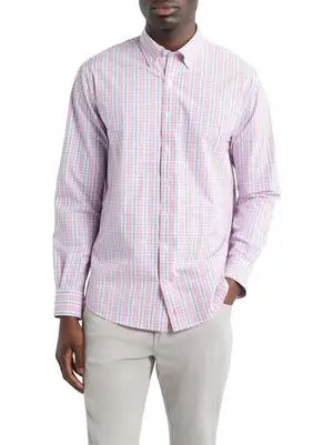 Johnnie-o Tinsley Plaid Everyday Performance Button-down Shirt - Snapper