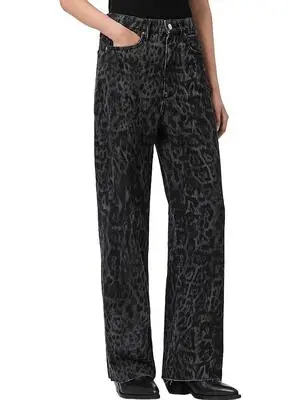 ALLSAINTS Blake High Rise Straight Jeans - Leppo Black