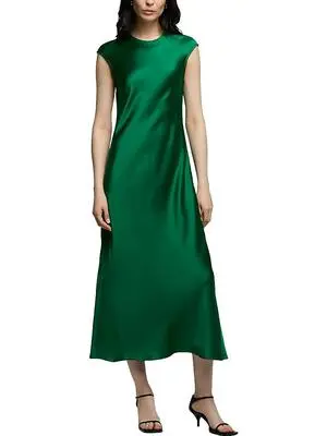 ARGENT Bias Silk Midi Dress