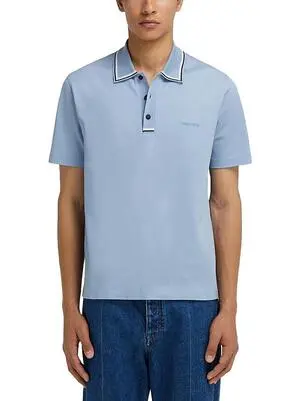 FERRAGAMO Cotton Polo Shirt - Washed Denim