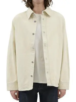 A.p.c. A. P.c Surchemise Long Sleeve Button Front Shirt - Mastic