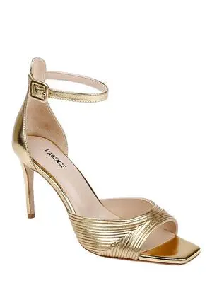 L'Agence Cici Metallic Leather Sandals - Gold Leather