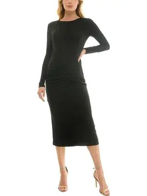 SOCIALITE Long Sleeve Body-con Dress - Black