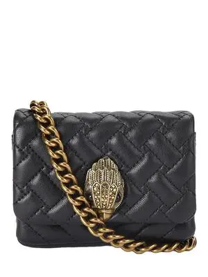 Kurt Geiger Kensington Nano Quilted Leather Crossbody - Black