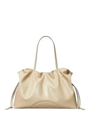 Tory Burch Ella Natuura™ Drawstring Tote Light Stone