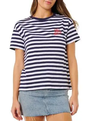 RIP CURL Pacific Stripe Embroidered T-Shirt