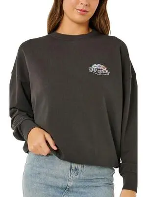 Rip Curl Bells Heritage Graphic Sweatshirt - Washed Black