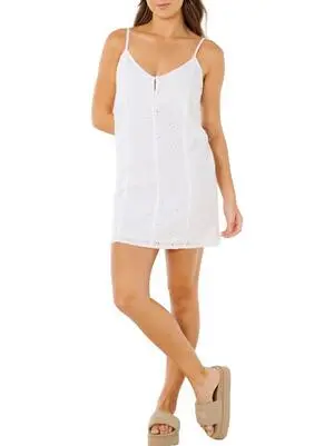 Rip Curl Oasis Broderie Mini Dress - White