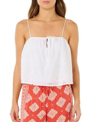 Rip Curl Oasis Floral Broderie Crop Camisole - White
