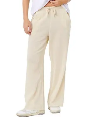 Rip Curl Wide Leg Cotton Pants - Natural