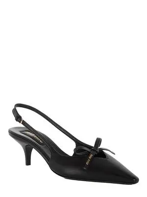 Miu Miu Bow Slingback Pumps - Nero