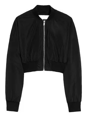 JIL SANDER Cropped Bomber Jacket - Black