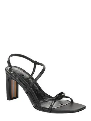 Sam Edelman Elissa Leather Block Heel Sandals - Black