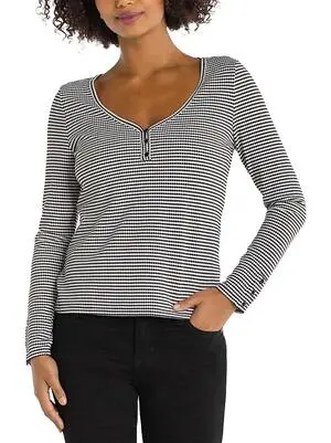 LIVERPOOL Three Quarter Button Henley
