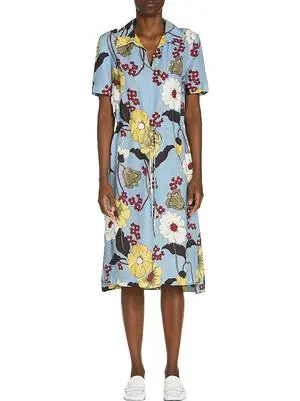 Marni Collared Midi Dress - Sky