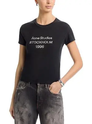 Acne Studios Logo Tee - Fade Black