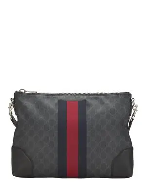 Gucci Gg Supreme Web Messenger - Black