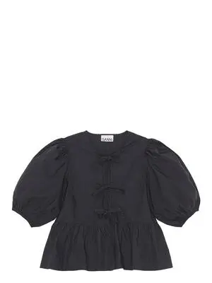 GANNI Poplin Shirt - Black