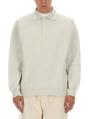 Drole De Monsieur Sweatshirt Polo - Grey