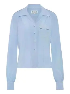 MAISON MARGIELA Pocket Long-sleeved Shirt - Blue