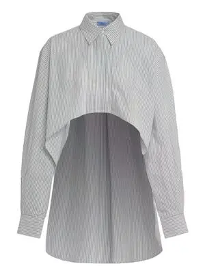 MUGLER Striped Shirt - White