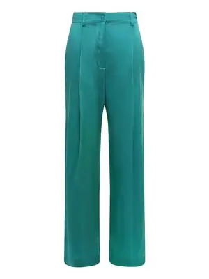 Sablyn Silk Trousers - Green