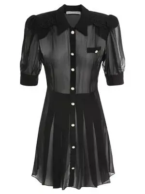 ALESSANDRA RICH Pleat-Detail Mini Dress