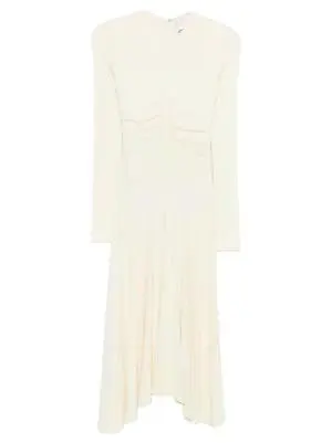 Isabel Marant Flora Ruched Midi Dress - Neutrals