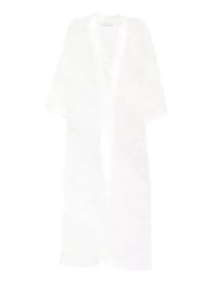 Carine Gilson V-neck Lace Nightdress - White