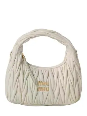 Miu Miu Wander Matelassé Tote Bag - Neutrals