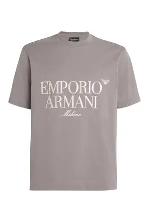 Emporio Armani Cotton Logo T-shirt - Grey