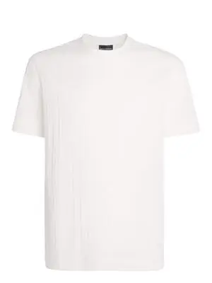 Emporio Armani Cotton Embossed T-shirt - White